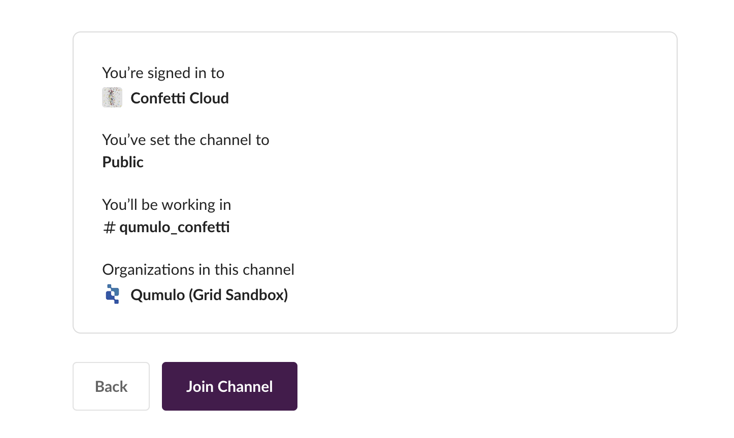 Accepting a Qumulo Slack Connect Invitation