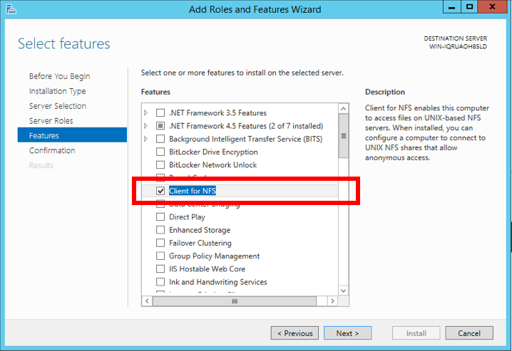 Configuring Windows as an NFS client
