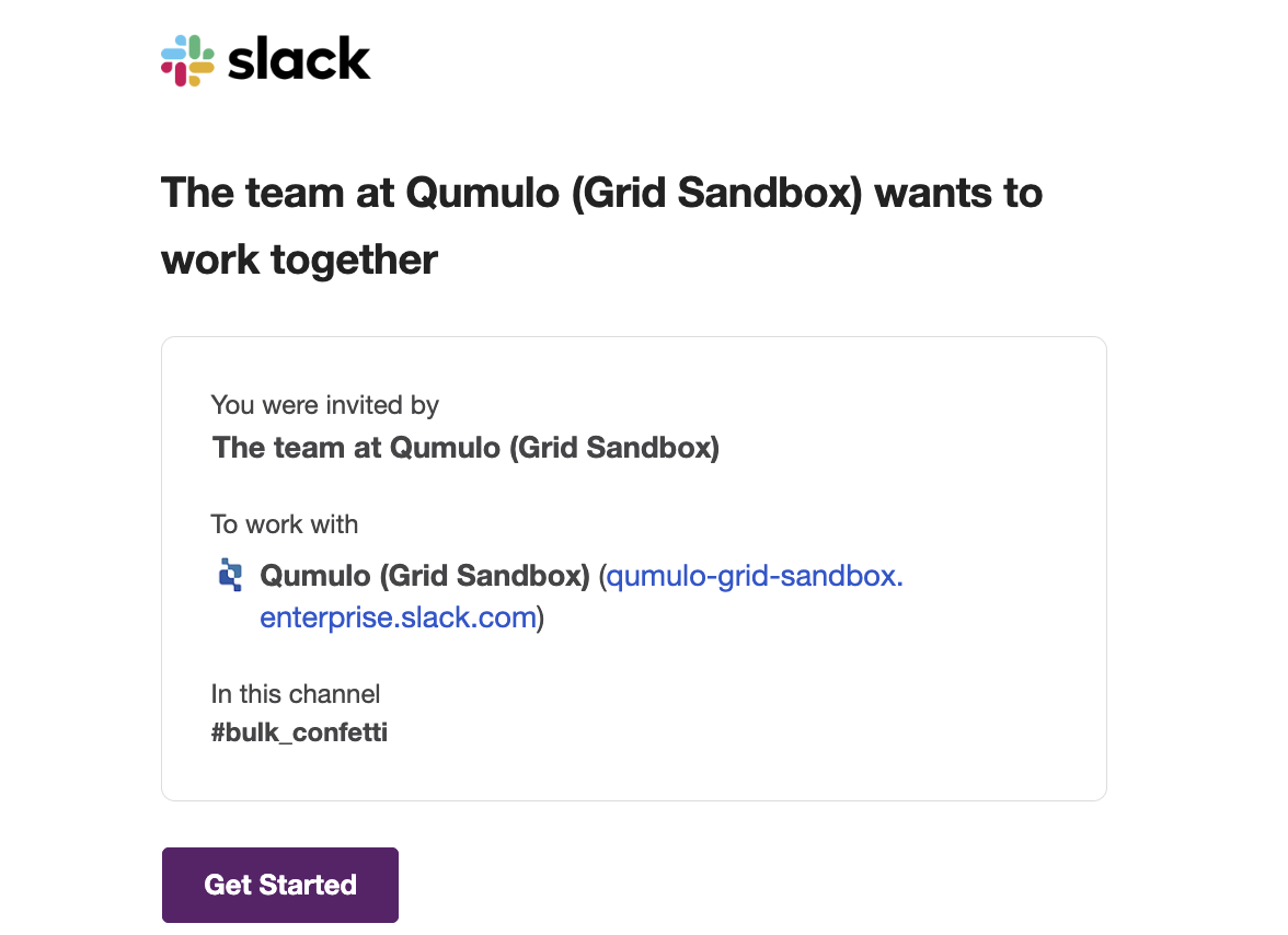 Accepting a Qumulo Slack Connect Invitation